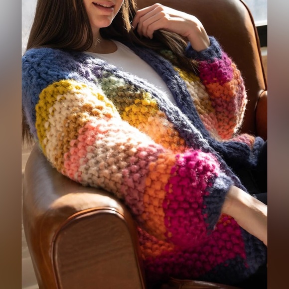 SAACHI | Sweaters | Saachi Womans Mayflower Multicolor Cardigan Sweater ...
